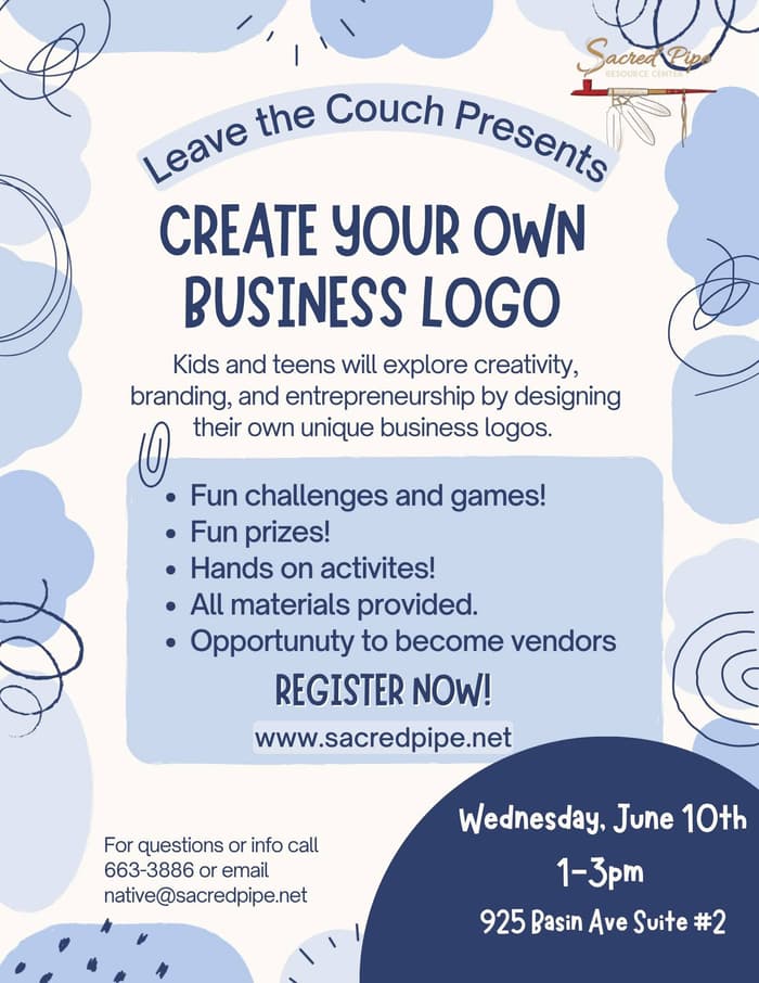 Sacred Pipe program to focus on business logo design for youth | Flyers ...